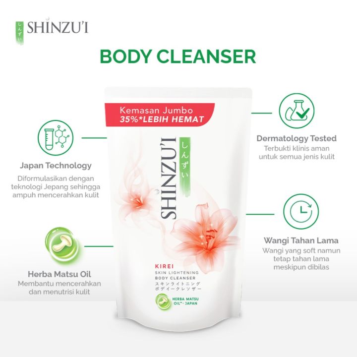 SHINZUI SKIN LIGHTENING BODY CLEANSER REFILL 800 ml - Sabun Cair Badan ...