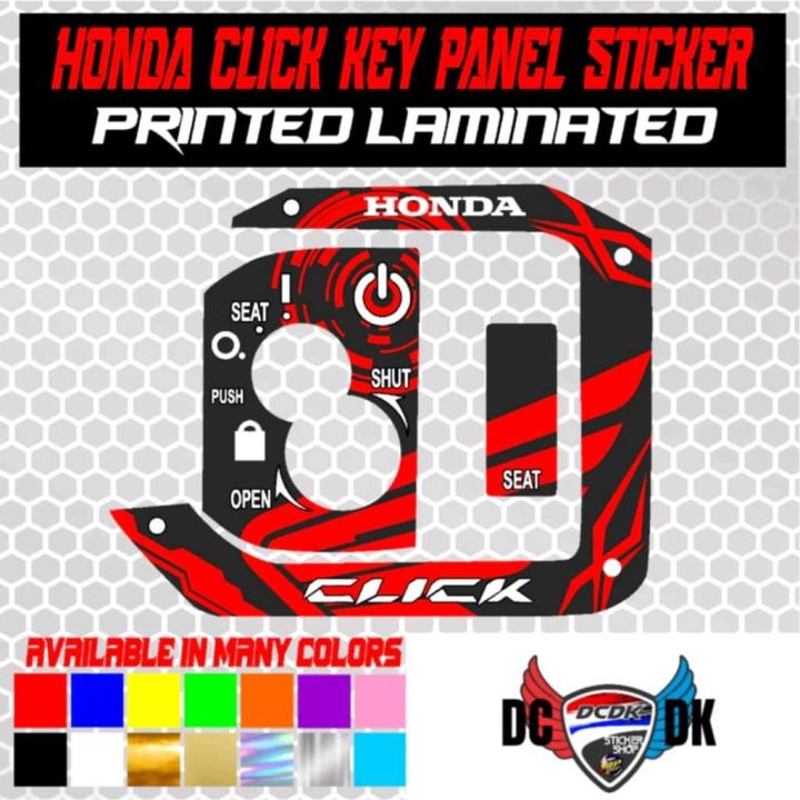 honda click v2 v3 v4 key panel sticker printed laminated | Lazada PH