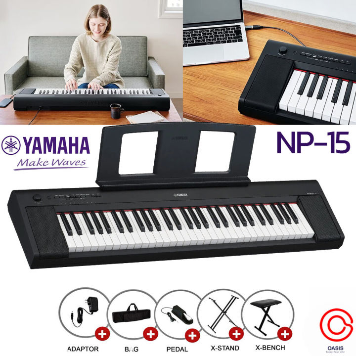 Yamaha Piaggero NP-15 (แทน NP-12) เปียโนไฟฟ้า 61 คีย์ Yamaha NP-15 Portable Electronic Piano 61 ...