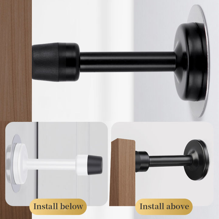Heavy Duty Stainless Steel Door Stopper with Soft Rubber Tips Bumper ...