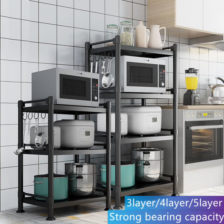 Stainless Steel Kitchen Storage Rack Multi-layer Shelf Microwave Rack ...