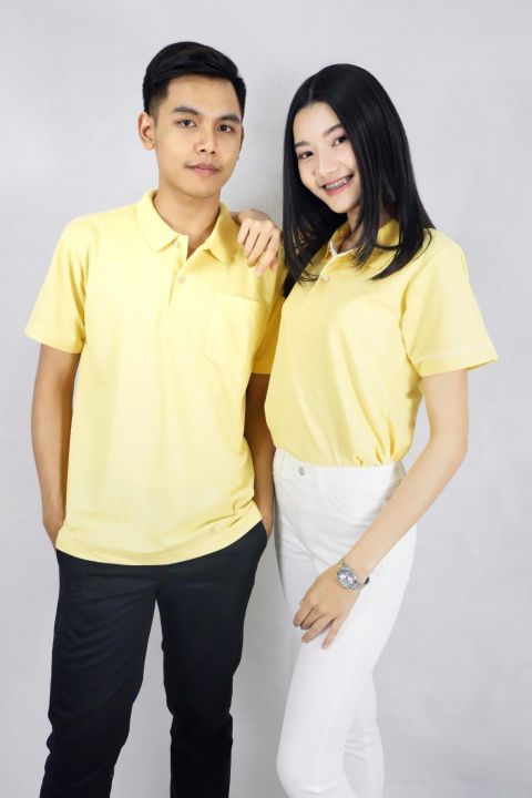 sampoloเสื้อเหลือง/ปักตรา72รับใบอนุญาตถูกต้อง เสื้อโปโลทีมงานไซส์ใหญ่ ...