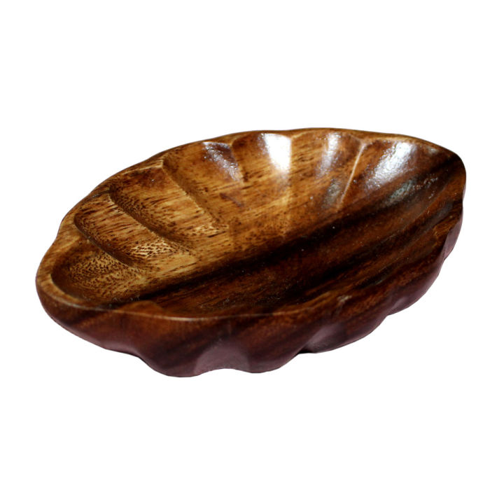 SANDERWOOD 4 pcs Shell Dish Wooden Saucer Bowl 1.5x4x6 inches | Lazada PH