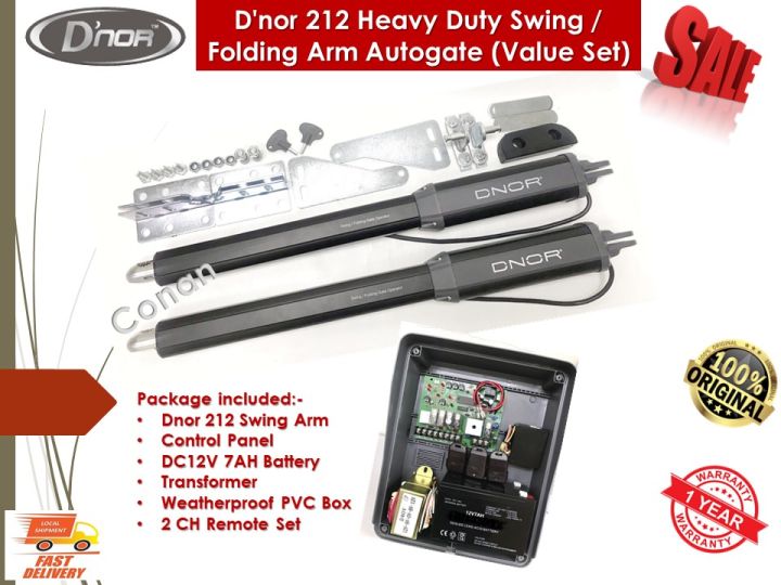 Dnor Autogate D'nor 212 24VDC Heavy Duty Swing and Folding Arm Autogate ...