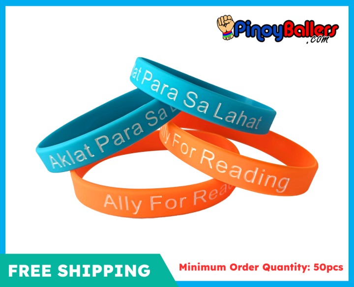 Debossed Fill Silicone Wristbands – Custom Promotional Baller Bands ...