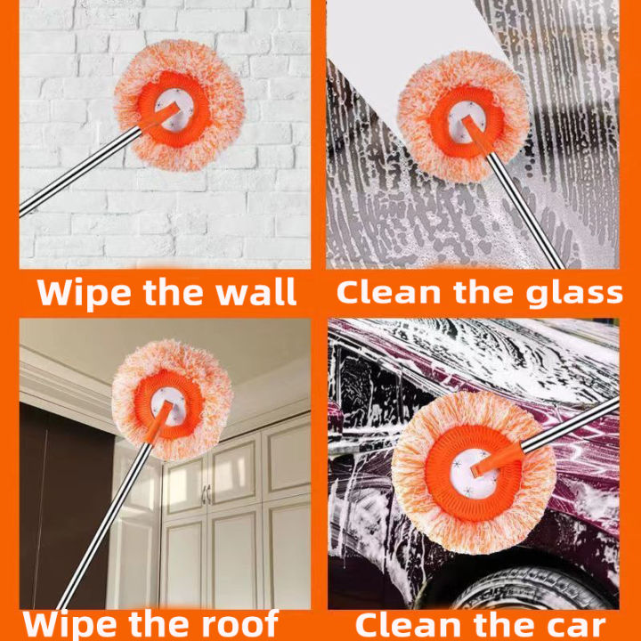 Multifunctional Telescopic Rod Mop Adjustable Round Sunflower Household ...