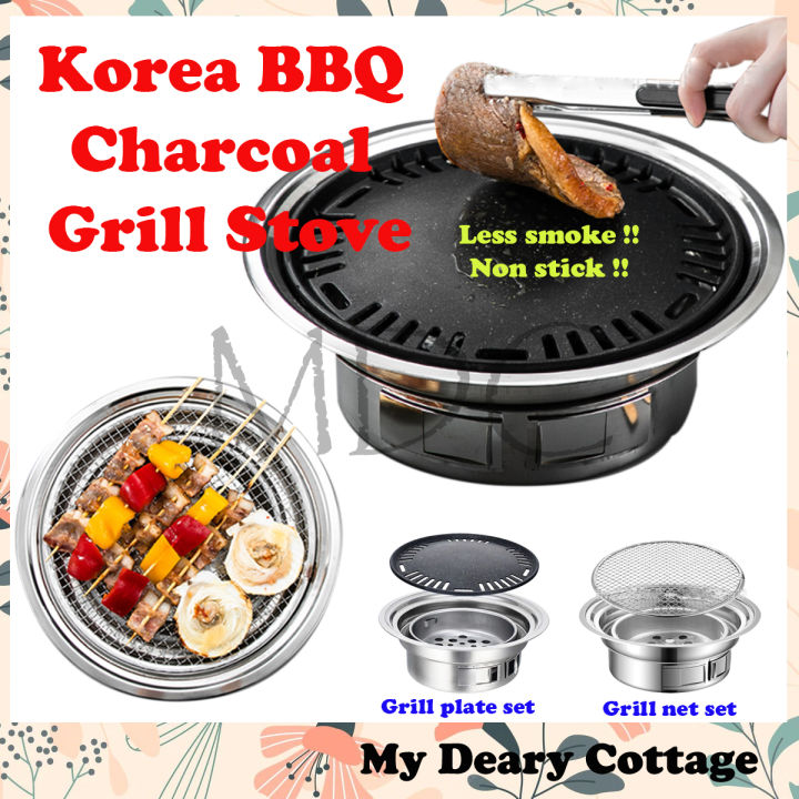 Outdoor Dining Table Portable Korean Style BBQ Charcoal Grill Stove ...