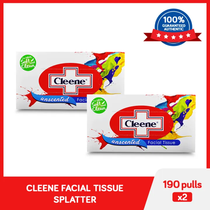 Cleene Facial Tissue Splatter 190 Pulls 2s | Lazada PH