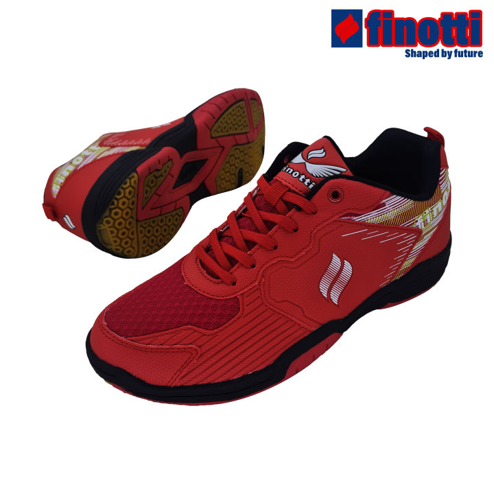 Sepatu badminton / bulu tangkis Finotti SMASH 5 - Merah | Lazada Indonesia