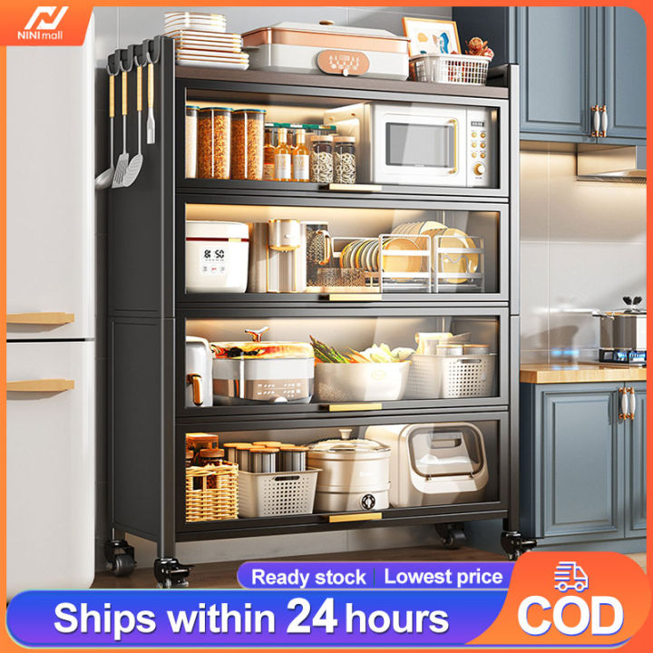 NINI Rak Kabinet Dapur Kitchen Cabinet Rack Microwave Oven Cabinet ...