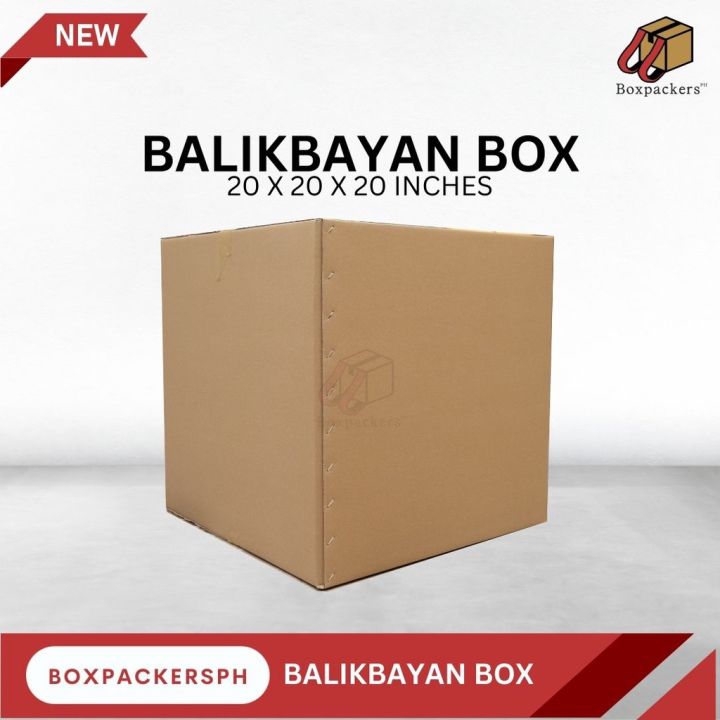 BOXPACKERS PH BALIKBAYAN BOX SINGLE WALL 20X20X20 INCH Kraft Corrugated ...