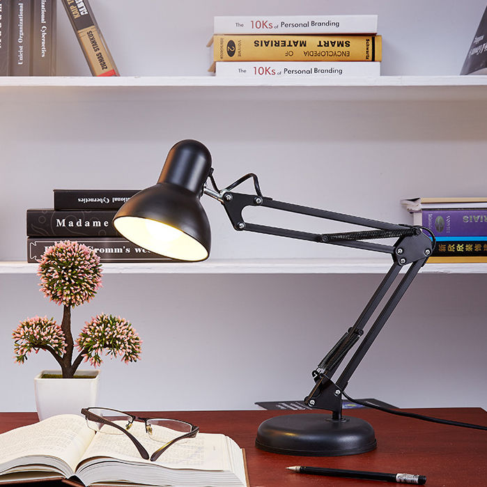 SIV Study Table Lamp Office Desk Light With Flexible Swing Arm, White ...