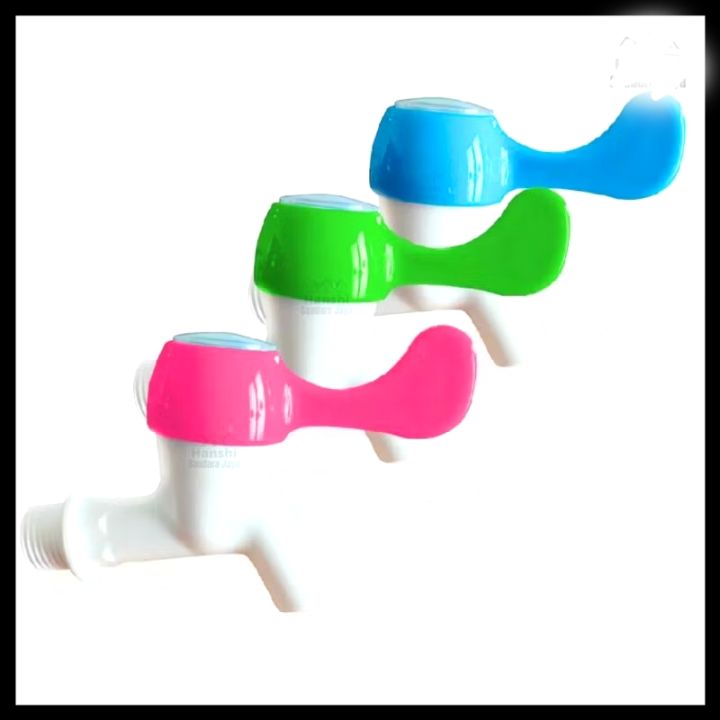 Kran Tembok Engkol Jempol Free Konektor/ Drat bisa 1/2 atau 3/4 inch / Kran pvc warna | Lazada ...
