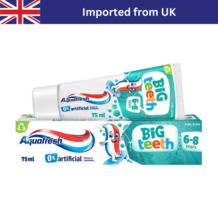 ยาสีฟันเด็ก Aquafresh Kids Toothpaste Big Teeth 6-8 Years 75ml | Lazada ...