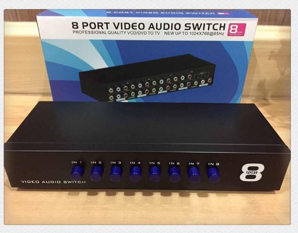 AV switch video audio in 8 out 1 | Lazada.co.th