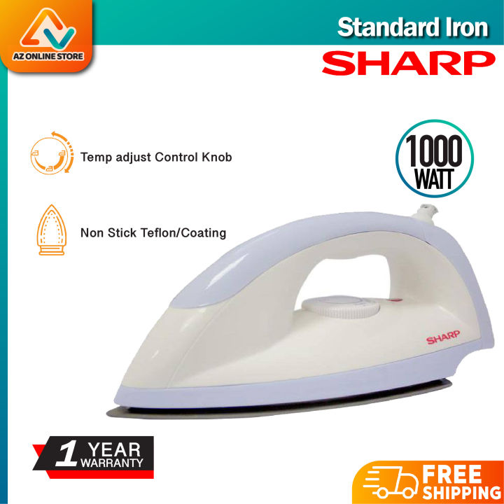 SHARP AM04 ELECTRIC DRY IRON / 1000W / NON STICK TEFLON / ADJUSTABLE ...