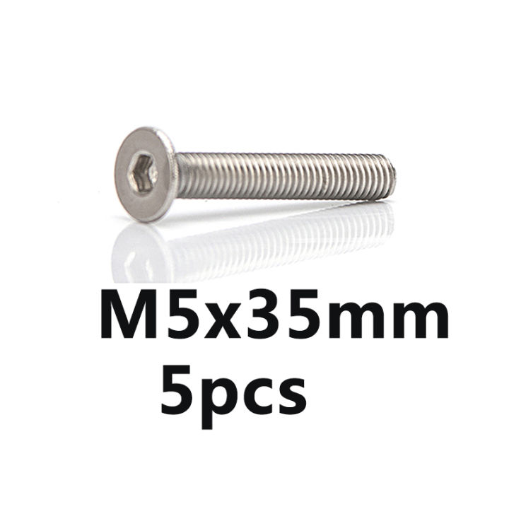 Stainless Steel 304 DIY Tool Set M3 M4 M5 Flat Head Screws Bolts Length ...