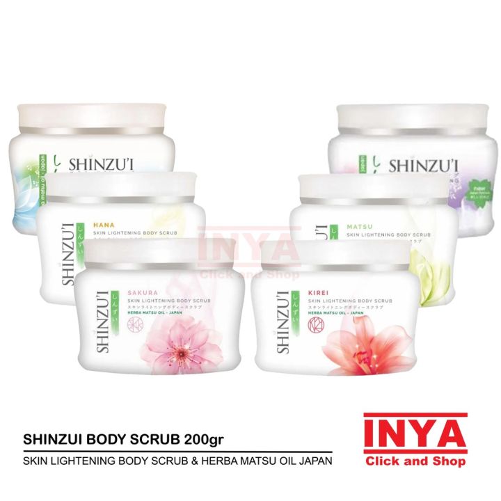 SHINZUI SKIN LIGHTENING BODY SCRUB & HERBA MATSU OIL 200gr | Lazada ...
