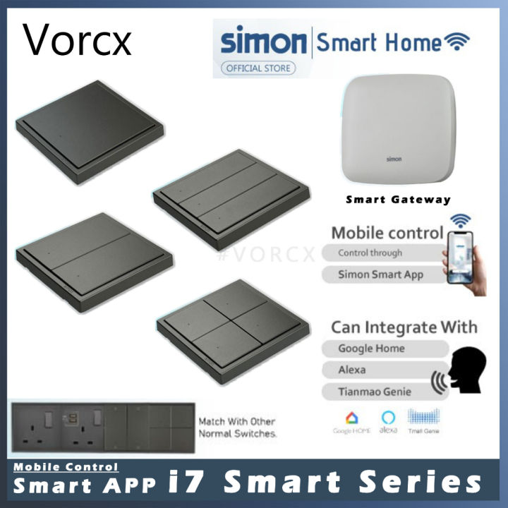 Simon i7 Smart Switches Home Google Assistant Amazon Alexia Tmall Genie ...