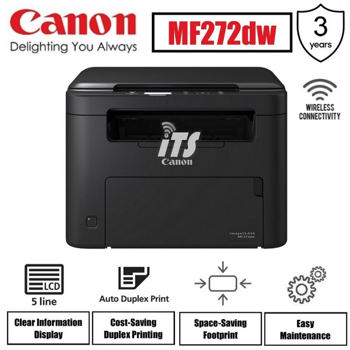 Canon imageCLASS MF272dw 3-in-1 Monochrome Multifunction Printer (Print ...