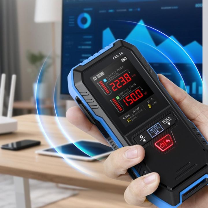 ERD10 4 in 1 Electric Magnetic Field Detector RF Power Temperature ...
