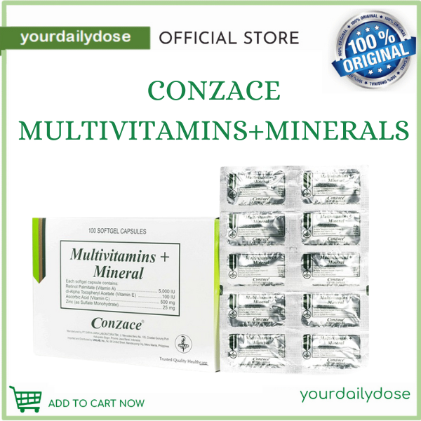 Conzace MULTIVITAMINS 100 SOFTGEL CAP | Lazada PH