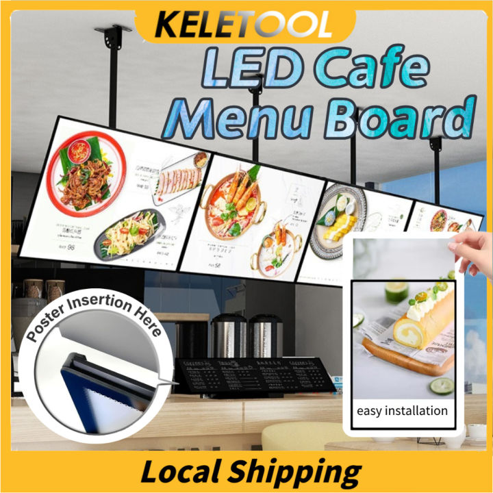 Led Menu Board With Light Display Box Cafe Shop Restaurant Billboard ...
