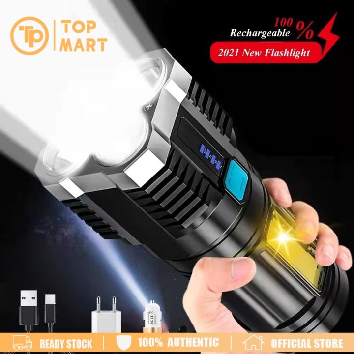 Brillante Torcia LED Ultra Bright T6 Zoom Flashlight Splashproof ...