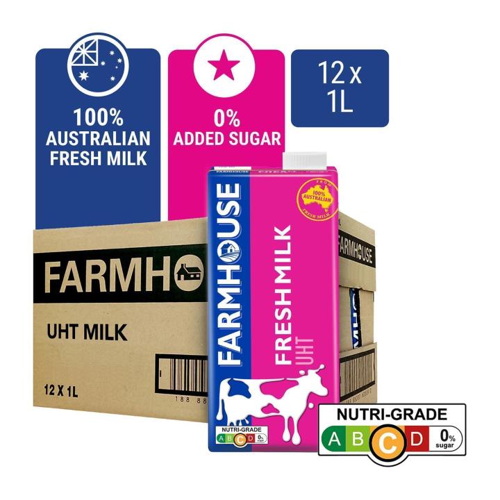 Farmhouse UHT Fresh Milk 1L x 12 | Lazada Singapore