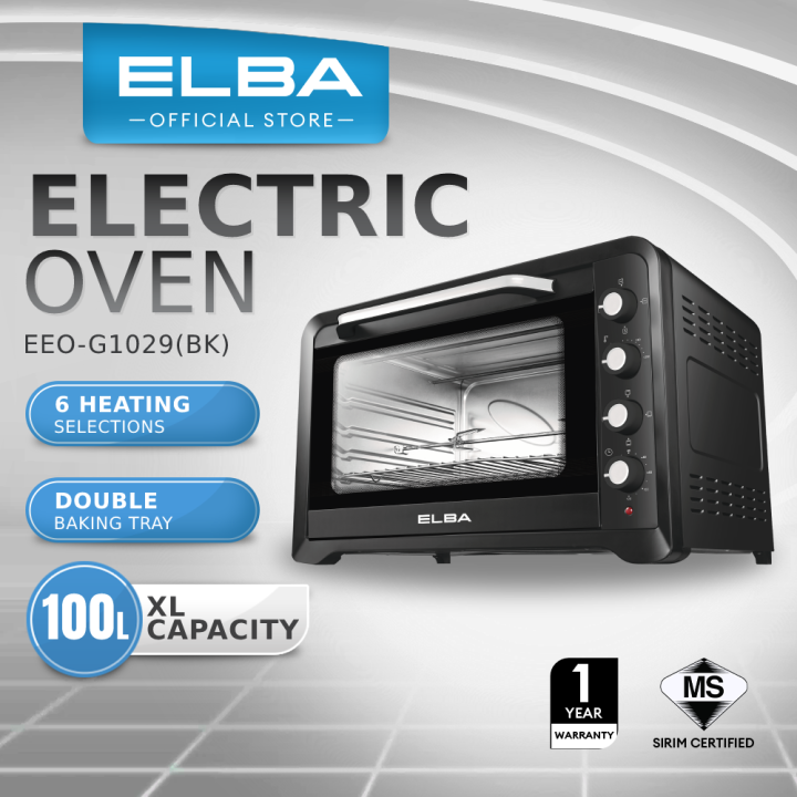 ELBA 100L Electric Oven EEO-G1029(BK) - 6 Heating Selections ...