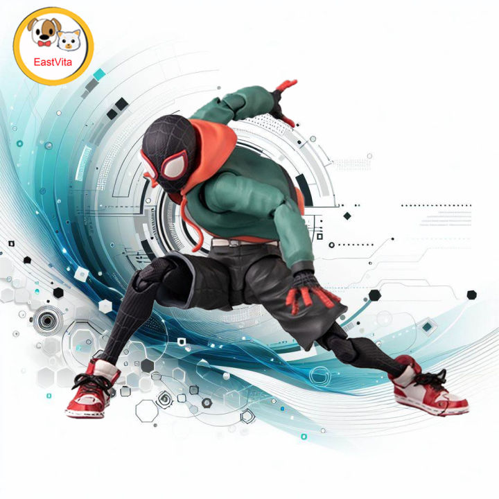 Cartoon Spider Man Action Figure Anime Joint Movable Miles Morales ...
