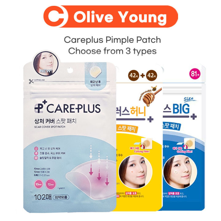 【OliveYoung】Renewal Careplus Pimple Patch Choose from 3types(Original-102ea/BigSize-81ea /Honey ...