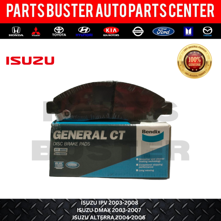 Genuine Bendix Brake Pad FRONT for ISUZU IPV 2003-2008, DMAX 2003-2007 ...