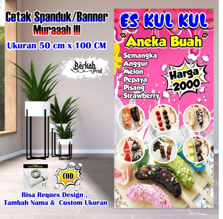 Spanduk Banner Es Kul Kul Ukuran 100 cm x 50 cm | Lazada Indonesia