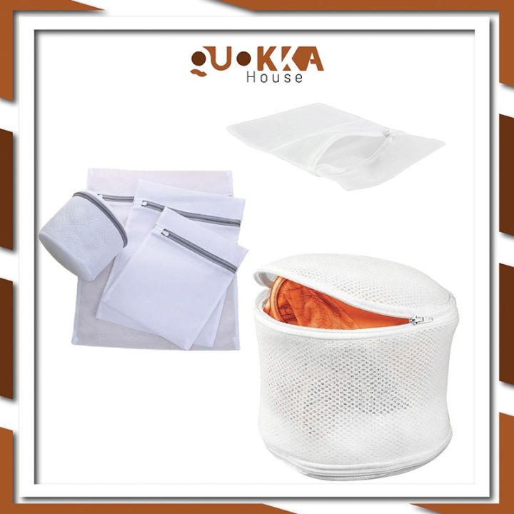 QUOKKA Household Laundry Bag Net Wash Beg Mesh Washing With Zipper Beg ...