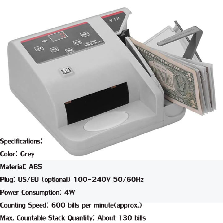 Portable Bill Counter เครื่องนับธนบัตรขนาดพกพามีระบบตรวจเช็คแบงค์ปลอม ...