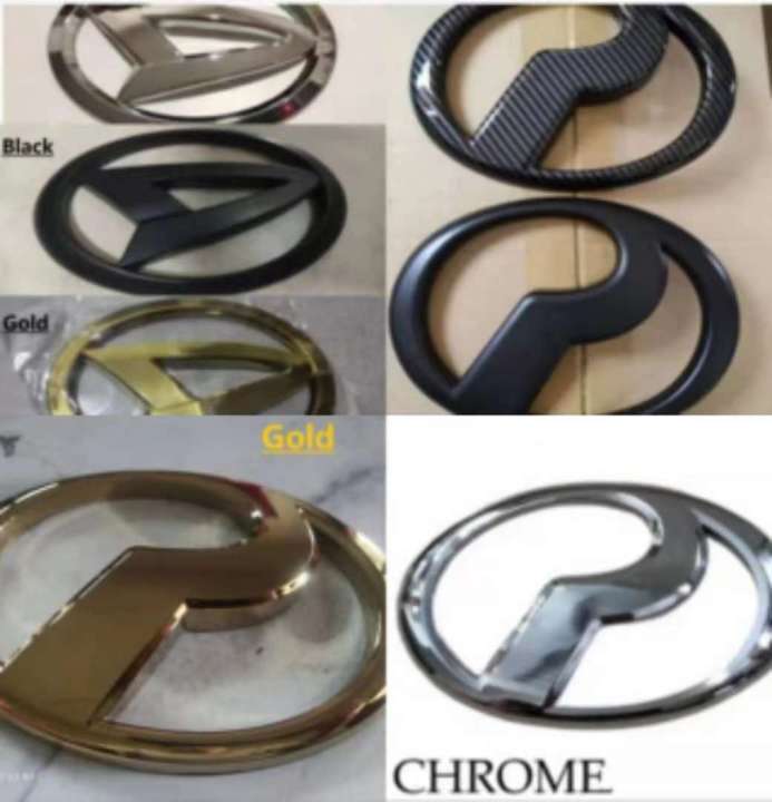All Colour PERODUA P Gold Black Carbon Chrome Emblems Logo Tukar Ori ...