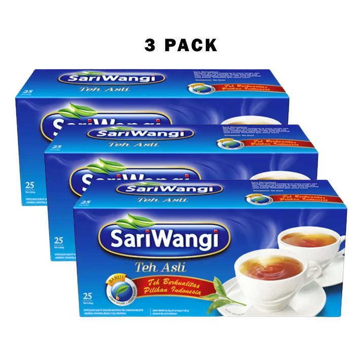 Sariwangi 100% Teh Hitam Asli / Teh Celup sariwangi isi 3 pack ( 1 pack ...