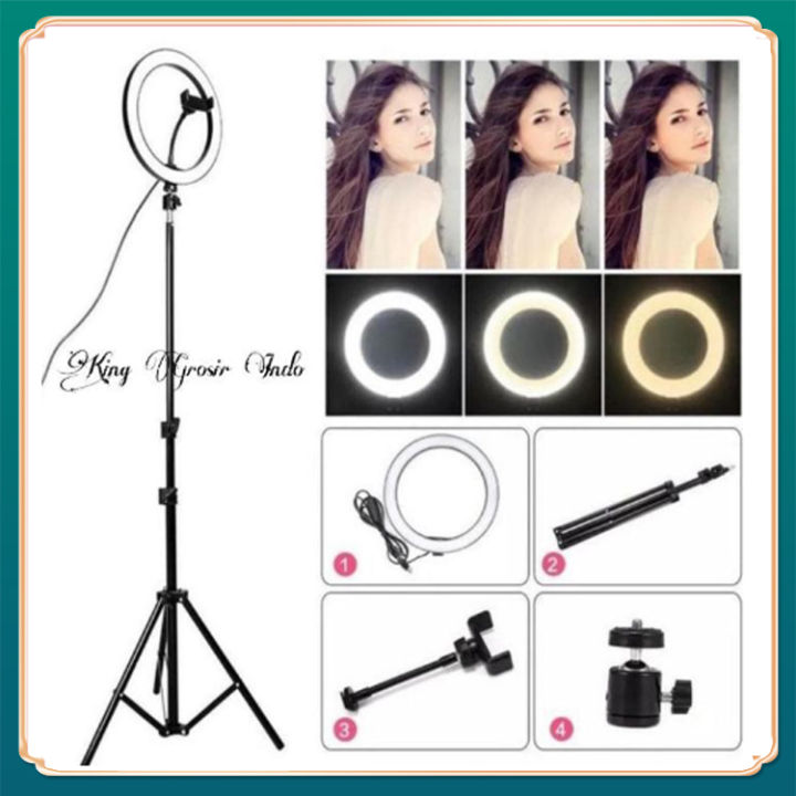 JACK HOME Ring Ligth LED 45CM Lampu Make Up Lampu Ringlight Tripod ...