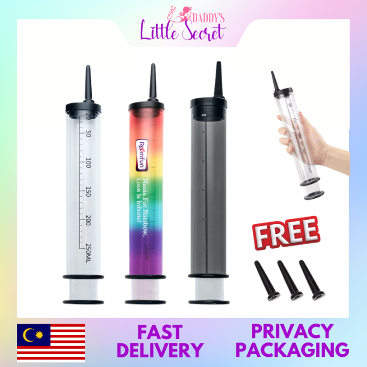 250ml Large Volume Reusable Syringe Injector Enemator Douche Cleansing ...