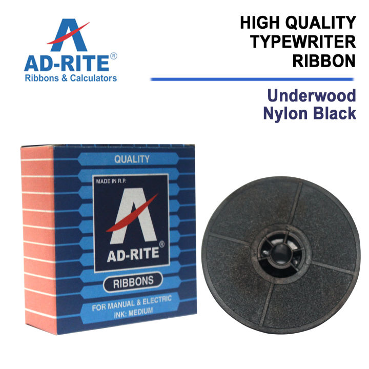 TYPEWRITER RIBBON AD-RITE UNDERWOOD TYPEWRITER RIBBON INK RIBBON NYLON ...