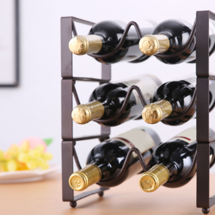 TTLIFE 1Tier Wine Racks Countertop Metal 2/3/4 Bottles, Free-Standing ...