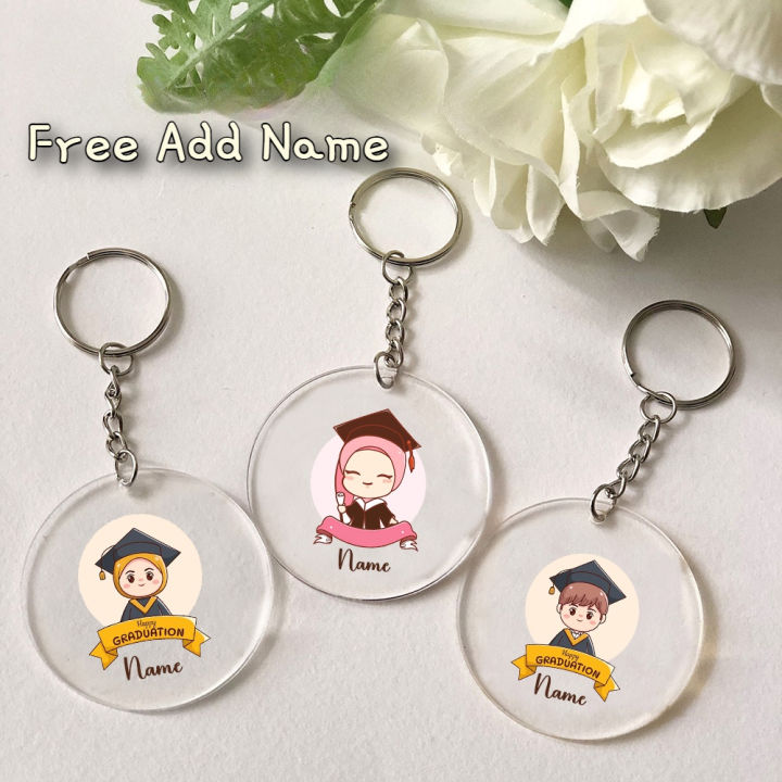 Personalized Acrylic Keychain Cartoon Custom Name Keyrings for Student ...