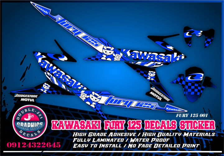 Kawasaki fury 125 Decals Sticker | Lazada PH