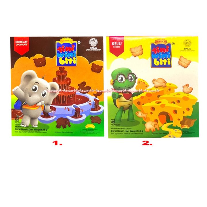 Tini Wini Biti 38gr Rasa Cokelat Chocolate Keju Cheese Biskuit Krakers ...