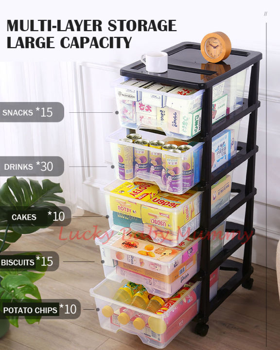 34cm Stackable Storage Box Slim Drawers Boxes Storage Design Cabinet ...