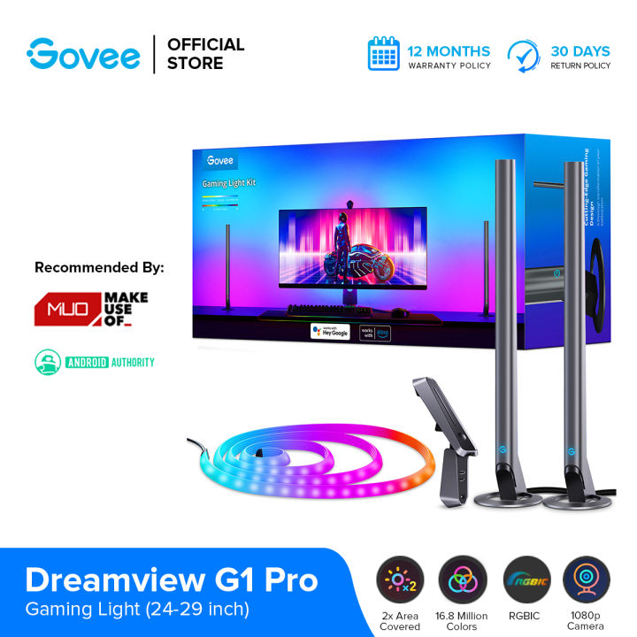 Govee Dreamview G1 Pro Gaming Light 24-29 inches LED Neon Strip, RGBIC ...