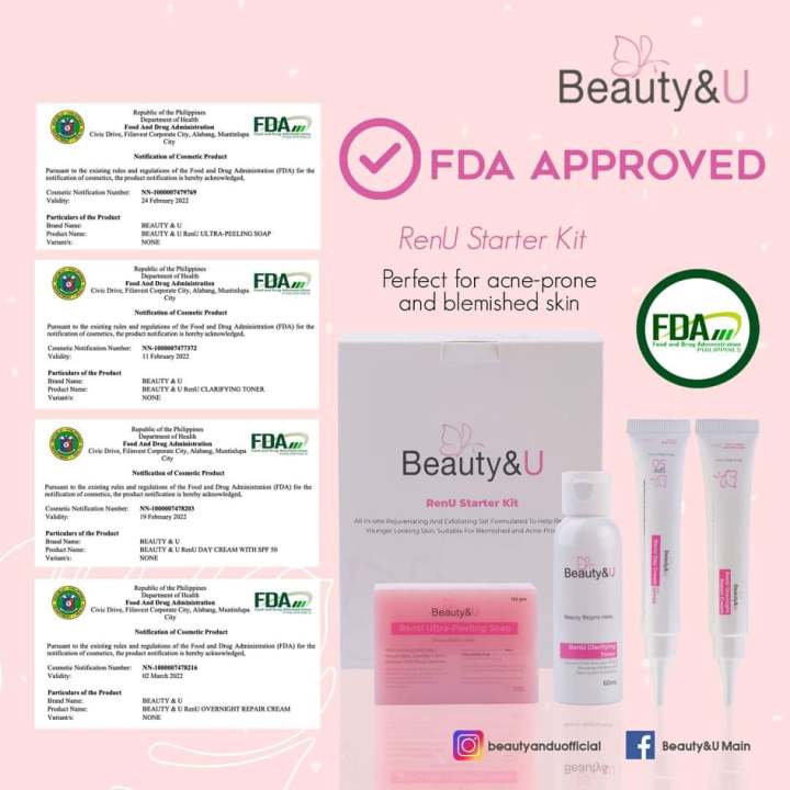 ON-HAND Beauty&U- RenU Starter Kit | Lazada PH
