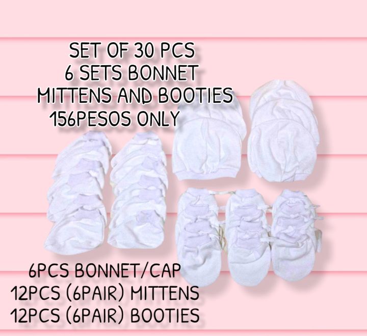 30 pcs 6 sets newborn essentials for 156 pesos only plain white baby ...