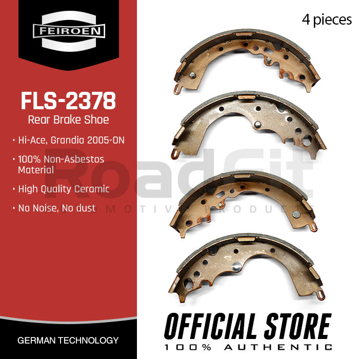 RoadFit Feiroen FLS-2378 Rear Brake Shoes for Toyota Hiace, GRANDIA '05 ...